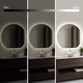 Rea Zrcadlo ⌀80 cm s vyhříváním a regulovatelným LED osvětlením HOM-00910