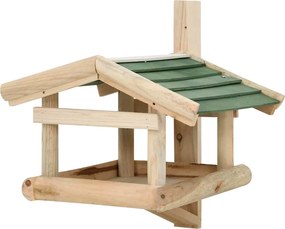 Krmítko pro ptáky masivní dřevo 35 x 29,5 x 21 cm 314818