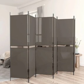 vidaXL 6dílný paraván 300x200 cm textil [350238] Barva: antracitová