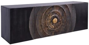 Designová závěsná komoda Venetia 177 cm černo-zlatá