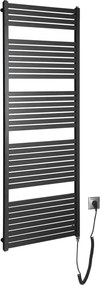 Aqualine - Topné těleso TONDI-E 60x169 cm, 800W, černá mat DE496T