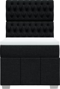 Box spring postel s matrací černá 100 x 200 cm textil 3291588
