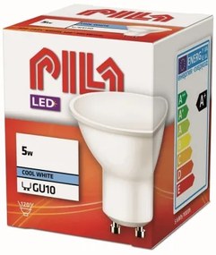 LED žárovka GU10 PILA 5W (38W) neutrální bílá (4000K), reflektor 120°