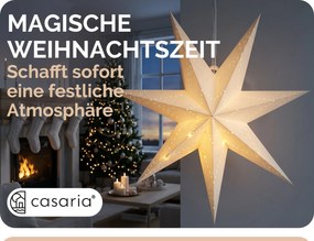 Casaria LED vánoční hvězda papírová 60 cm
