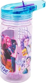 Láhev na pití KPop Demon Hunters, motiv HUNTR/X s brčkem - 475 ml