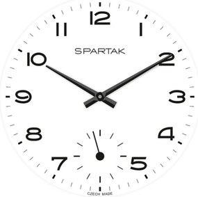 PRIM Skleněné nástěnné hodiny inspirované hodinkami Prim Spartak Prim Spartak – bílé E19.4733.01.006888