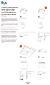 Redo 01-704 - Koupelnové stropní svítidlo EGO 1xE27/52W/230V 18x18 cm IP44