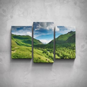 3-dílný obraz - Horské údolí - PopyDesign
