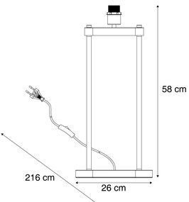 Moderní stolní lampa černá - Thijmen