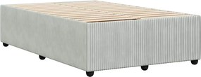 Rám postele bez matrace světle šedá 120 x 200 cm samet 3285000