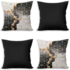 Povlaky na polštáře v sadě 4 ks 43x43 cm Optic - Minimalist Cushion Covers