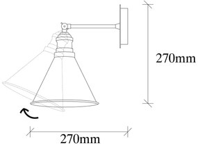 Nástěnná lampa Berceste IX černá