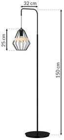 Stojací lampa CLIF 1xE27/60W/230V