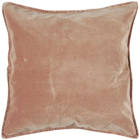 IB LAURSEN Sametový povlak na polštář Tuscany 52 x 52 cm, růžová barva, hnědá barva, textil