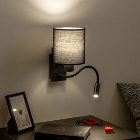 Brilagi - LED Nástěnná lampa NUBILA 1xE27/25W/230V + LED/3W černá