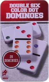 Domino v kovovém boxu / Společenská hra / 28 dílků / kov / od 3 let