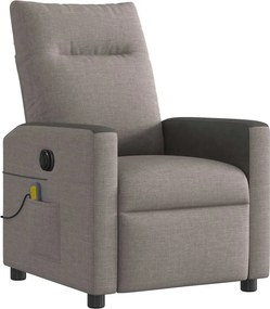 Elektrické masážní polohovací křeslo taupe textil 3324050