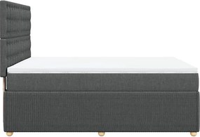 Box spring postel s matrací tmavě šedá 160x200 cm textil 3294422