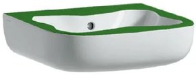 Laufen Florakids - Umývátko, 450x410 mm, 1 otvor pro baterii, bílá/zelená H8150310721041