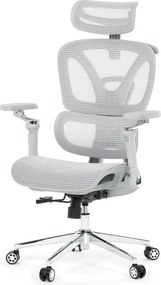 Kancelářská ergonomická židle PORTE — síťovina, šedá