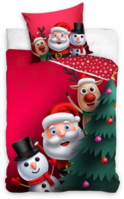 Bavlněné povlečení DELUXE SANTA 140x200cm zip