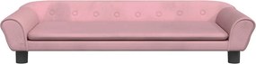 Pelíšek pro psy růžový 100 x 50 x 21 cm samet 172008