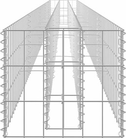 Gabionový vyvýšený záhon pozinkovaná ocel 450 x 30 x 30 cm 145645
