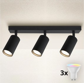 Brilagi - LED RGBW Stmív. bodové svít. SELE MODERN 3xGU10/6W/230V Wi-Fi černá