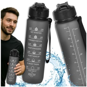 Camerazar Sportovní láhev TRESSARI 1000 ml BPA Free Tritan odolná láhev na vodu pro aktivní životní styl