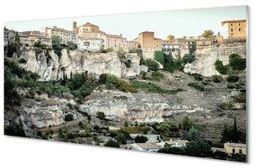 akrylový obraz Španělsko Obec stromy 100x50 cm