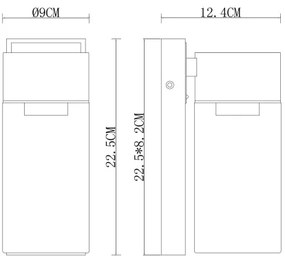 Globo 31975 - Venkovní nástěnné svítidlo ETSI 1xE27/40W/230V IP44