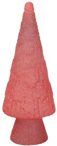 Dekorační růžový skleněný stromek Chris - Ø 14*34 cm