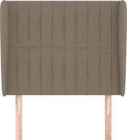 Čelo postele typu ušák taupe 103x23x118/128 cm textil 3118188