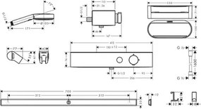 Hansgrohe WallStoris - Set sprchové hlavice 105 | 3 proudy | termostat