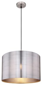 GLOBO Závěsné moderní osvětlení SINNI, 1xE27, 60W, stříbrné, 45cm, kulaté 15365H1