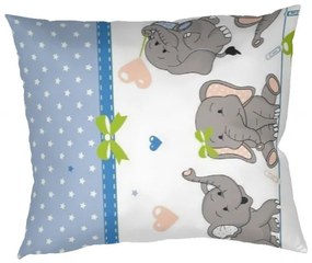 Dadka Povlečení krep Sloni denim Povlak krep Sloni denim 40x50 cm