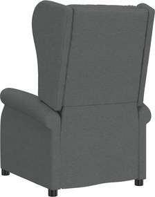 Elektrické polohovací křeslo ušák tmavě šedé textil 3098320