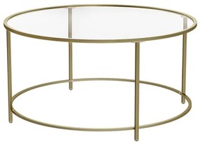 Konferenční stolek Nelas (zlatá, 84x45,5x84 cm)