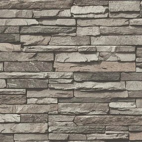 Vliesové tapety na zeď Wood´n Stone 95833-1, kámen hnědý, rozměr 10,05 m x 0,53 m, A.S.Création