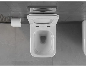 Mexen Stella WC mísa Rimless s pomalu padající deskou slim, duroplast, Bílá - 30680900