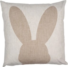 Béžový povlak na polštář s hlavou králíčka - 45*45cm