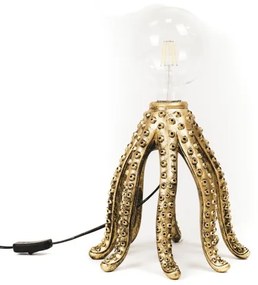 Designová stolní lampa ve tvaru chobotnice zlatá 30 cm