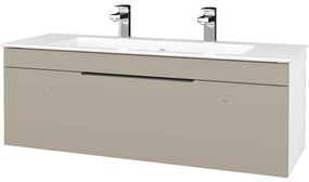 Dřevojas Koupelnová skříň ASTON SZZ 120 Varianta: N01 Bílá lesk / Úchytka T07 / M05 Béžová mat