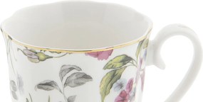 Porcelánový hrnek s malými květy - 11*8*9 cm