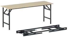 Konferenční stůl FAST READY s černou podnoží 1700 x 500 x 750 mm, bílá