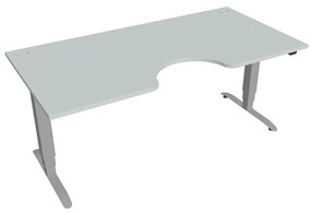 Hobis Motion Elektr. nastavitelný stůl 180x90 - HOBIS ERGO MOTION MSE 3 1800 Dekor stolové desky: šedá, Barva kovové podnože: stříbrná