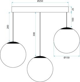 Toolight Rea, LAMP APP1817-3CPR GOLD, OSW-00667