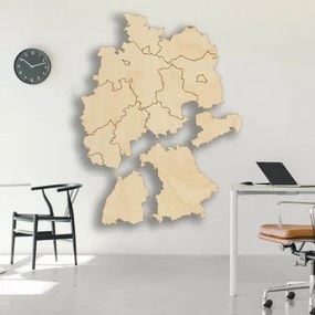 Dřevěná nástěnná mapa Německo - 16 dílků | SENTOP M004