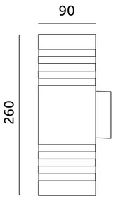 Venkovní nástěnné svítidlo 2xGU10/35W/230V IP54 kulatý černá