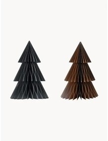Sada dekorativních stromečků z papírového materiálu Wood, 2 díly